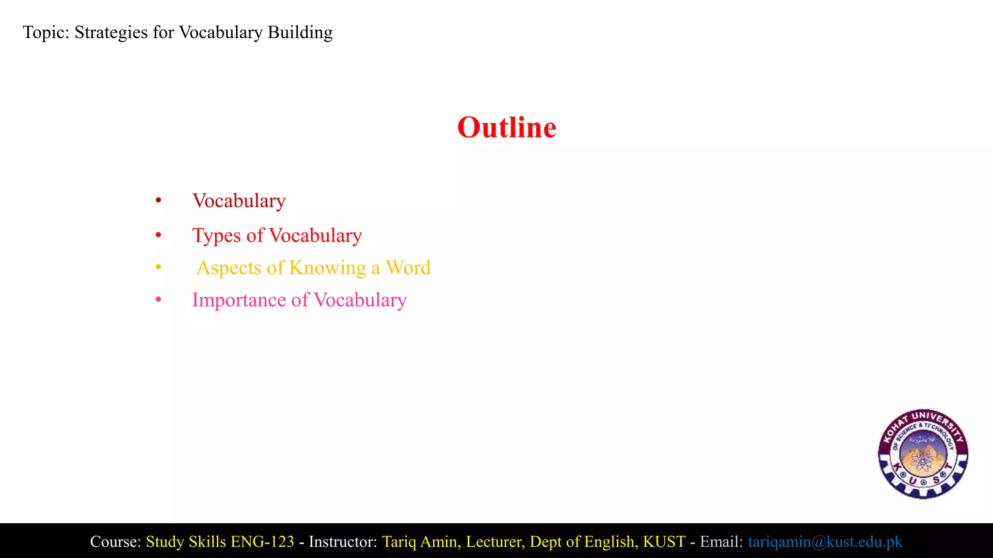 Strategies for Vocabulary Building | PPTX