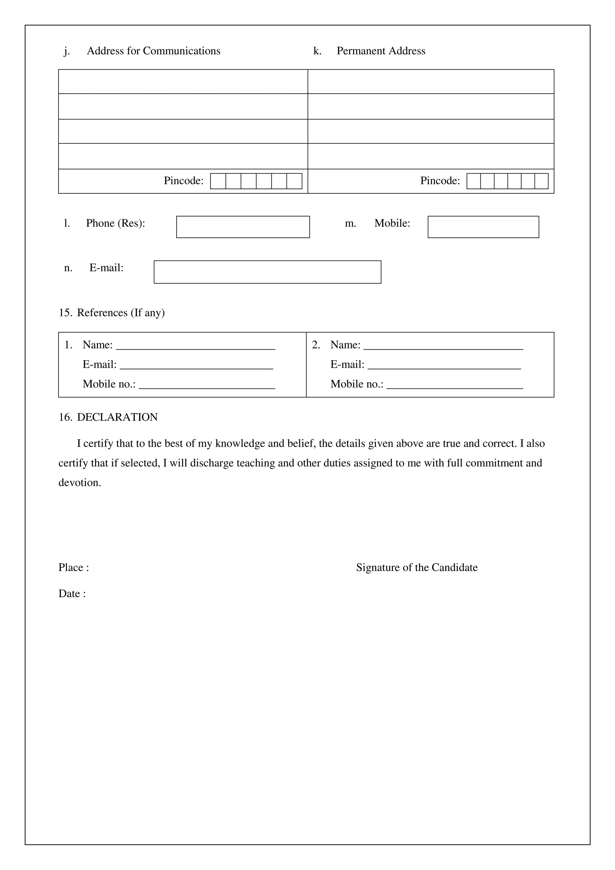 Faculty application form | PDF | Education