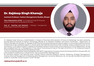 faculty of national institute of fashion and technology BHOPAL | PDF