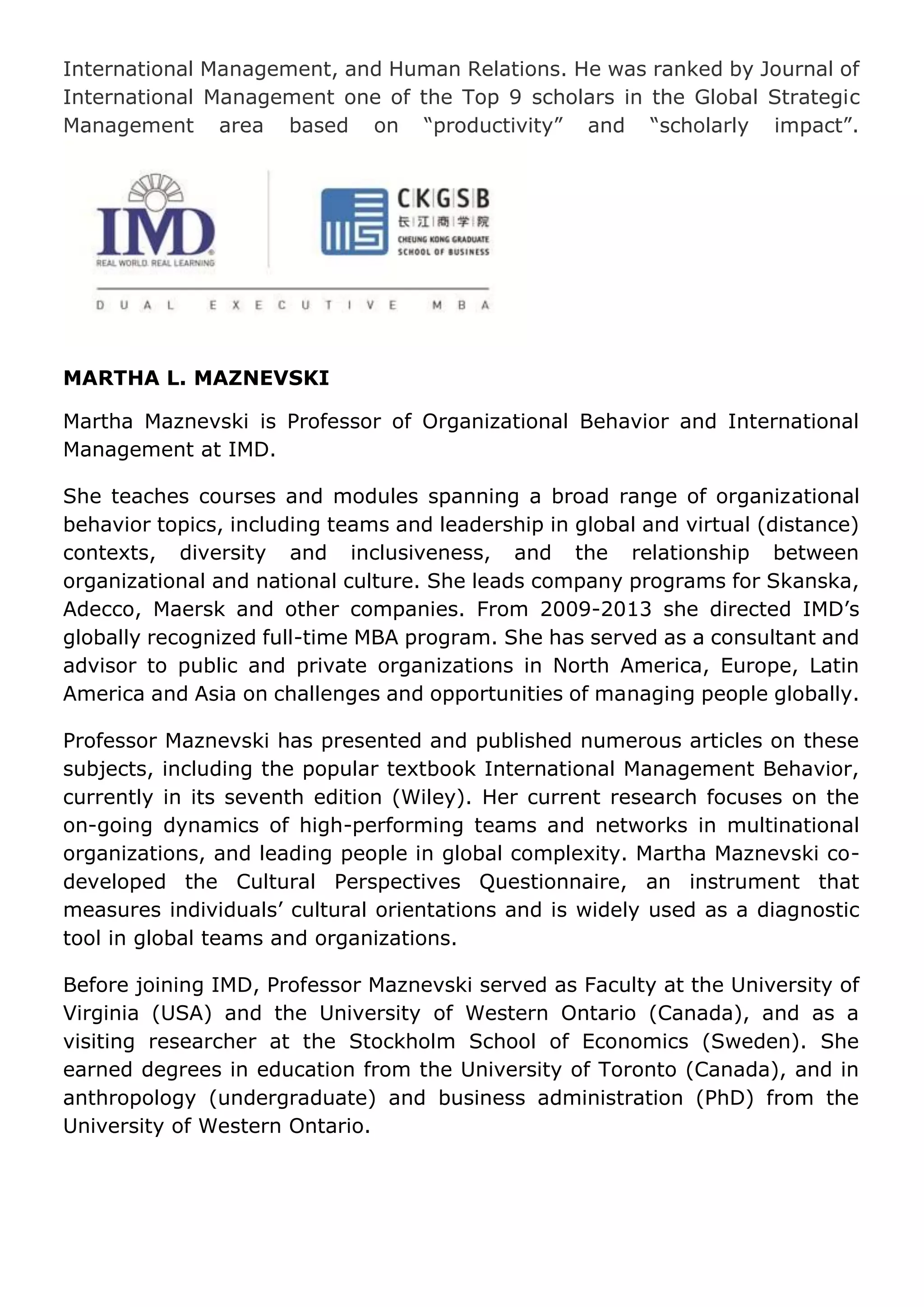 Faculty biographies | PDF