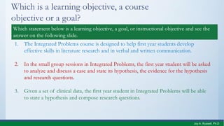 Writing Learning Objectives:Beginning With The End In Mind - Faculty ...