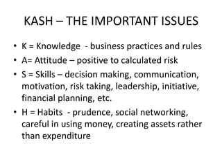 Faculty development programme entrepreneurship - teaching, research and ...