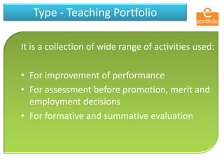 Faculty e-portfolio | PPTX