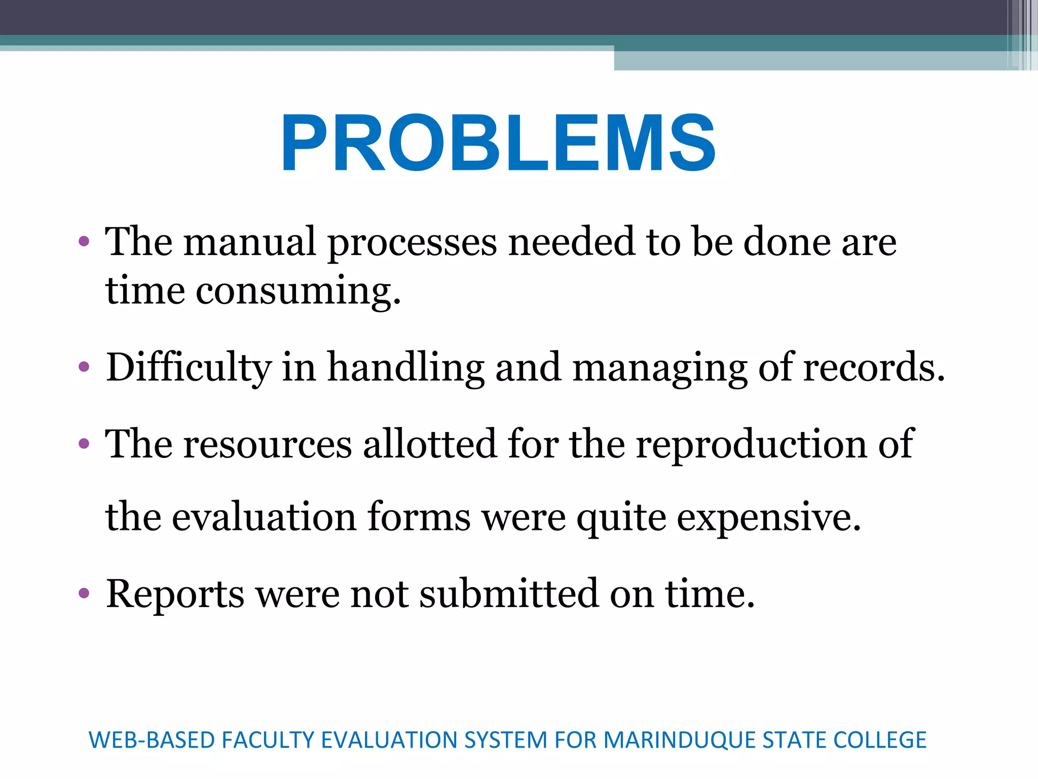 Faculty evaluation system | PPT
