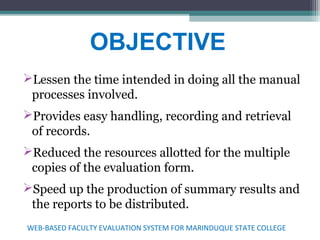 Faculty evaluation system | PPT