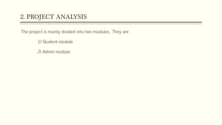 Online Faculty evaluation system project presentation | PDF