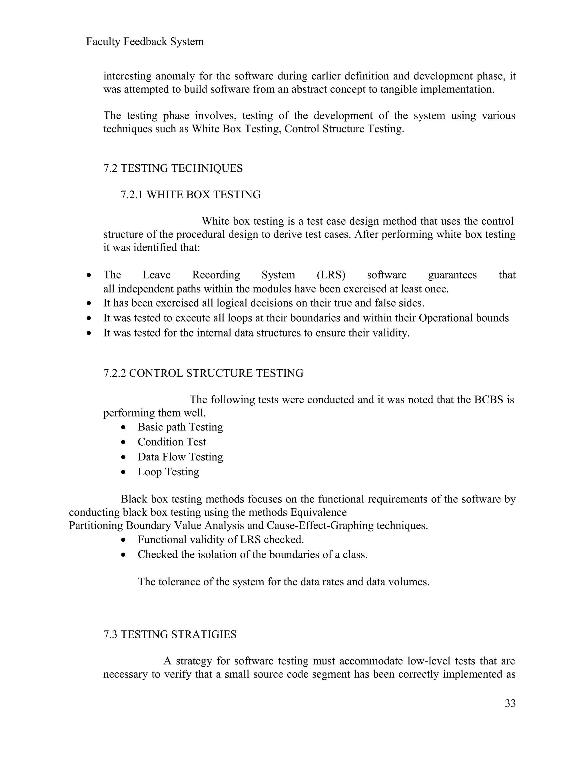 Project Report of Faculty feedback system | DOC