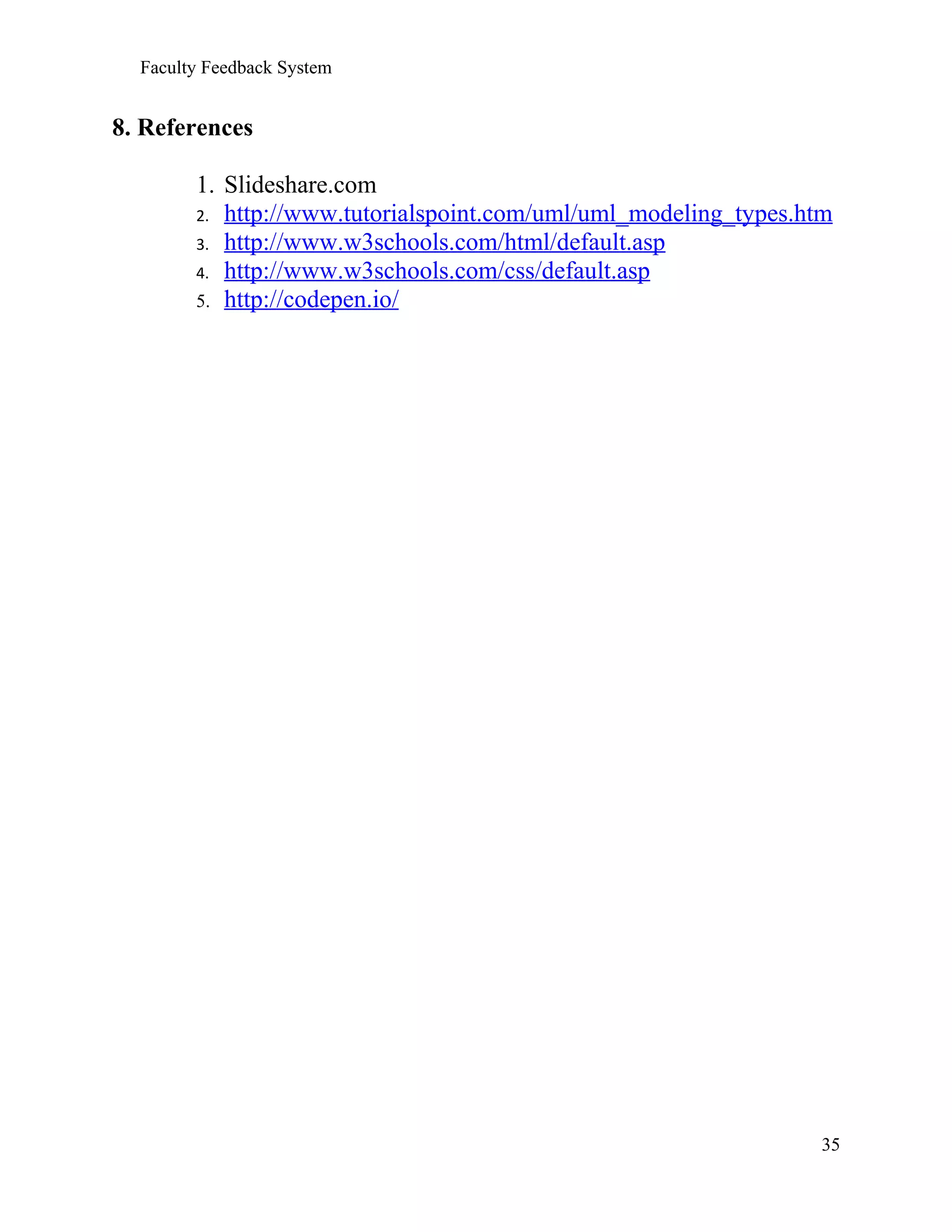 Project Report of Faculty feedback system | DOC