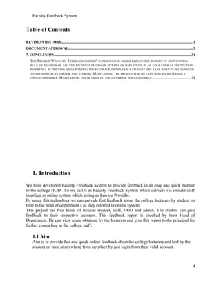 Project Report of Faculty feedback system | DOC