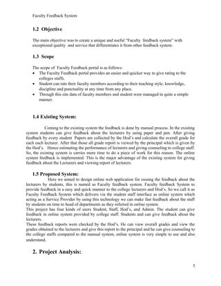 Project Report of Faculty feedback system | DOC