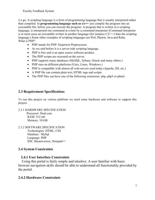 Project Report of Faculty feedback system | DOC