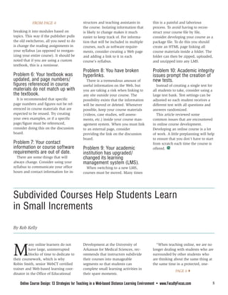 Faculty focus special report online course design 13 strategies for ...