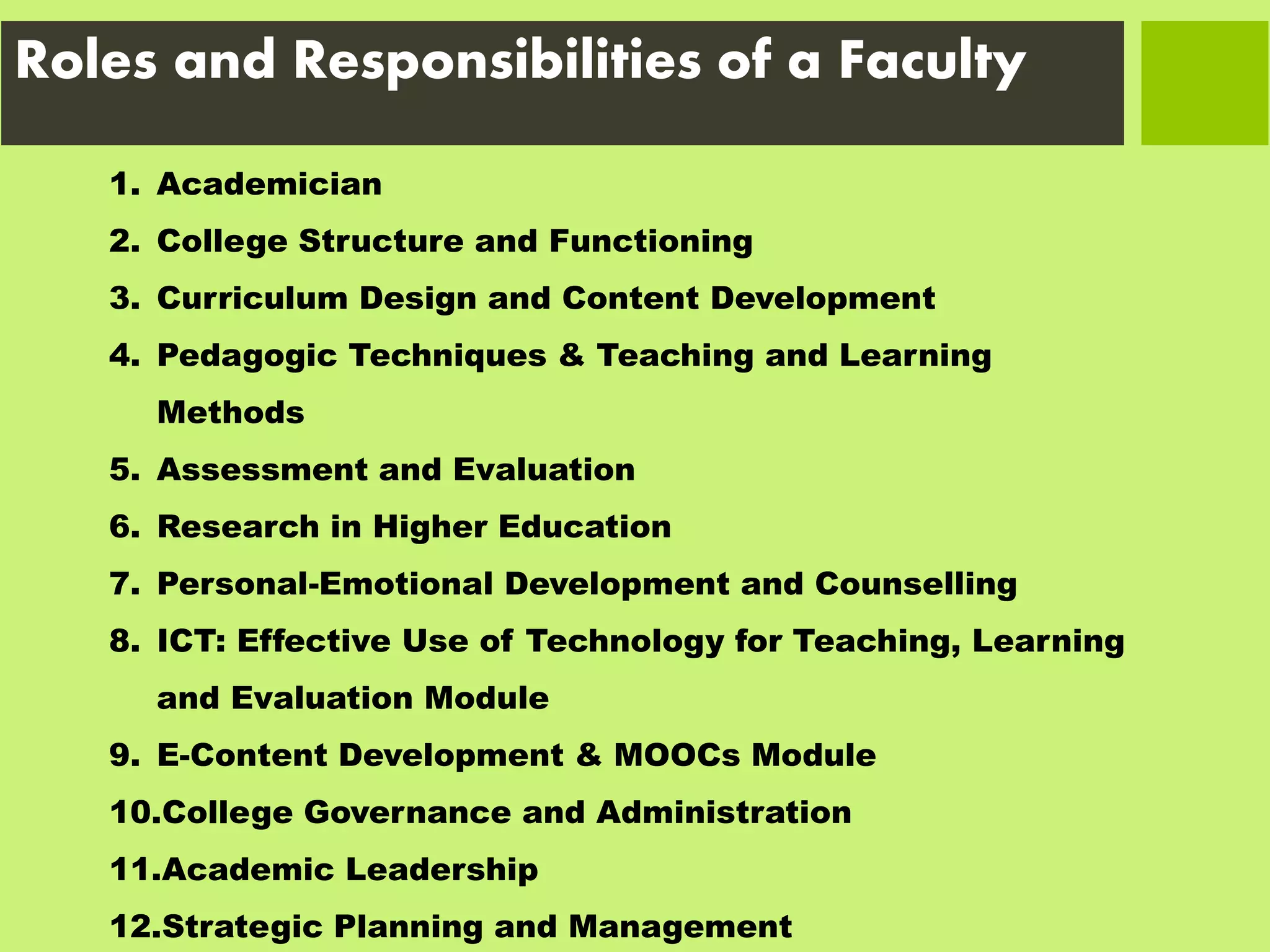 Faculty induction programme | PPTX