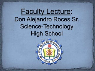 Faculty lecture | PPT