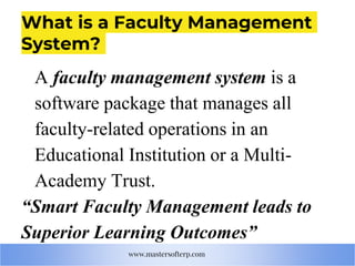 Faculty Management System | PPTX