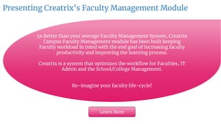 Faculty Management System by Creatrix Campus | PDF