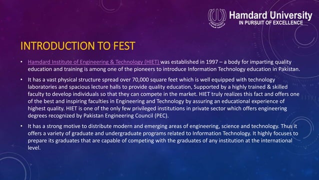 Faculty of Engineering Science and Technology.pptx | Undergraduate ...