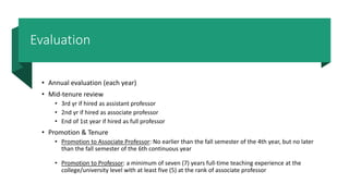 The NSU Teaching Faculty Handbook - Faculty Evaluation & Tenure | PPTX | Undergraduate Education ...