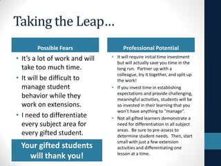 Differentiating instruction for Gifted Learners | PPTX