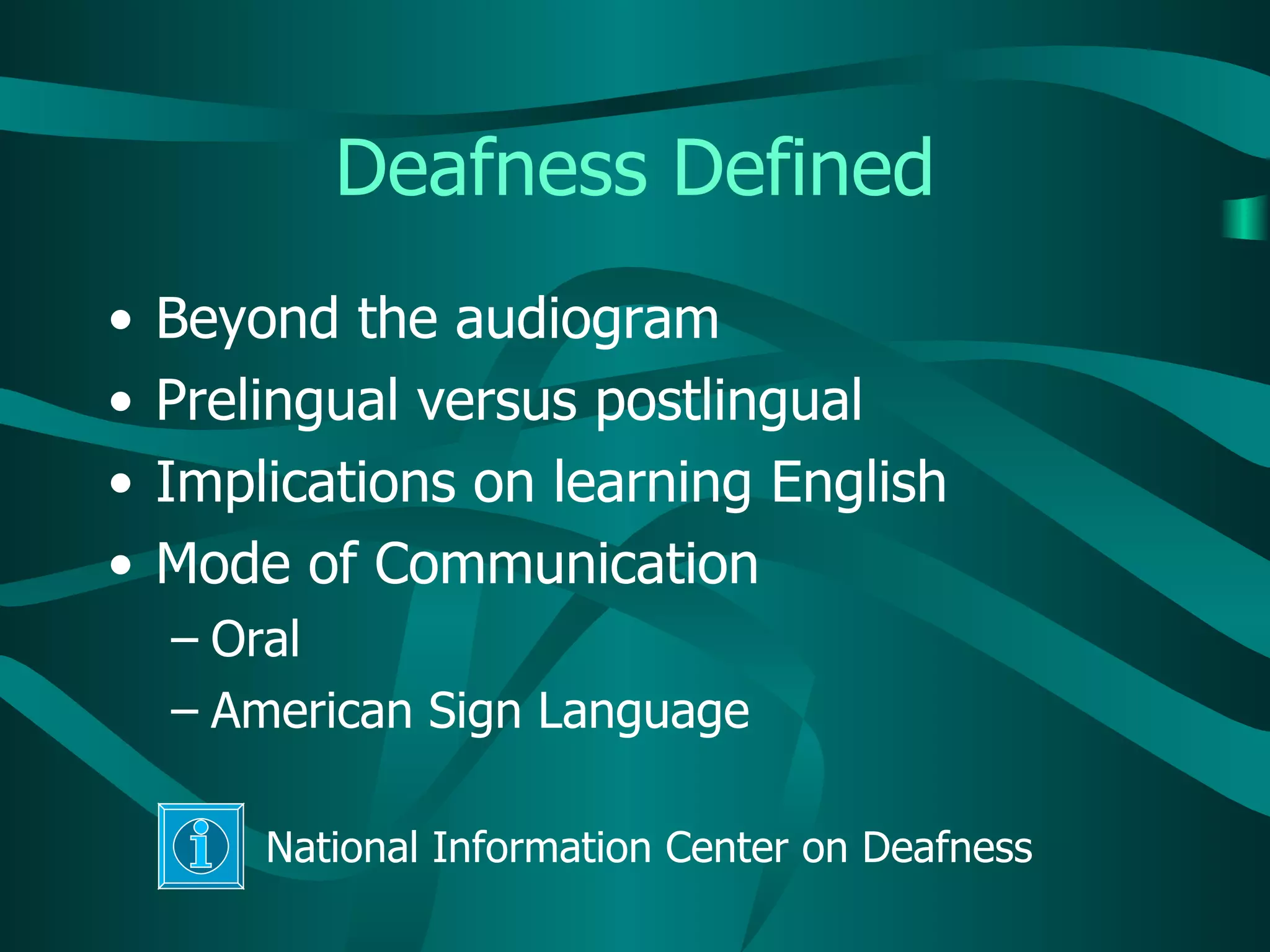 Faculty presentation deaf | PPT