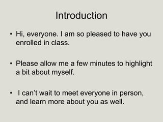 Faculty Profile And Introduction Pptx