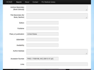 Building a Faculty Publications Database | PPT