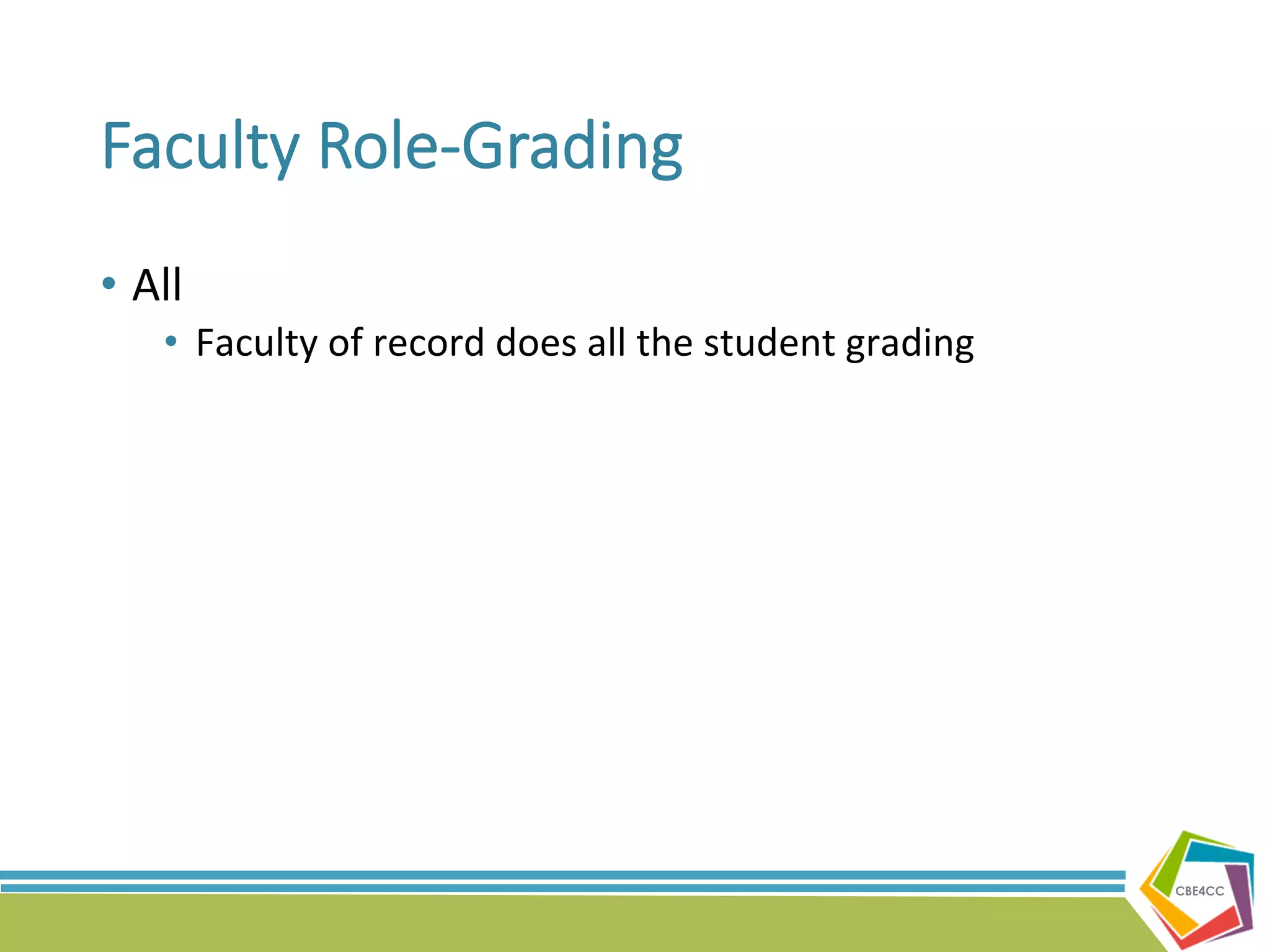 Faculty Roles, Responsibilities, and LoadFaculty Development Model - Competency-Based Education ...