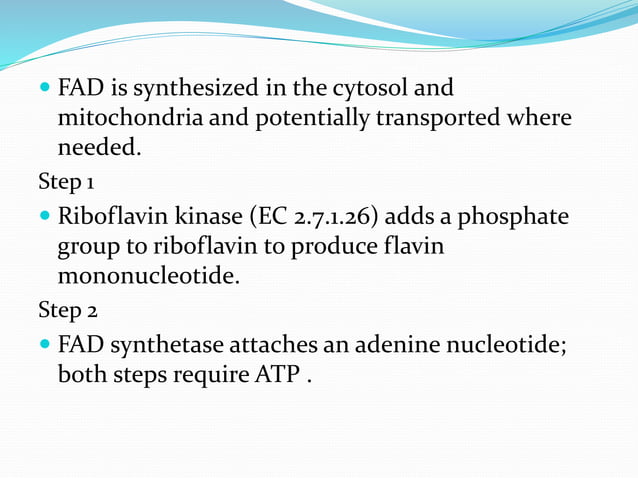 Fad – Flavin Adenine Dinucleotide | PPTX | Chemistry | Science