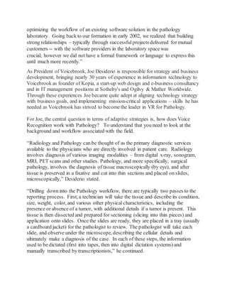 Voicebrook Quickens Pathology Transcription Turnaround for Enhanced ...