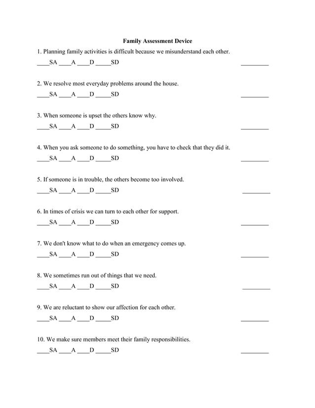 FAD_60 Q (Detail scale and scoring) (1).pdf | Parenting | Family and ...