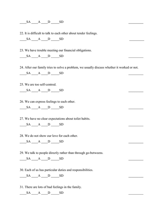 FAD_60 Q (Detail scale and scoring) (1).pdf | Parenting | Family and ...