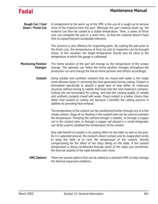 Fadal Part General Information - Maintenance Manual | PDF