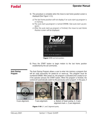 Fadal power on off - operator manual | PDF | Operating Systems | Computer Software and Applications