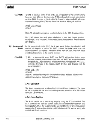 Fadal Rotary Axes - User Manual | PDF