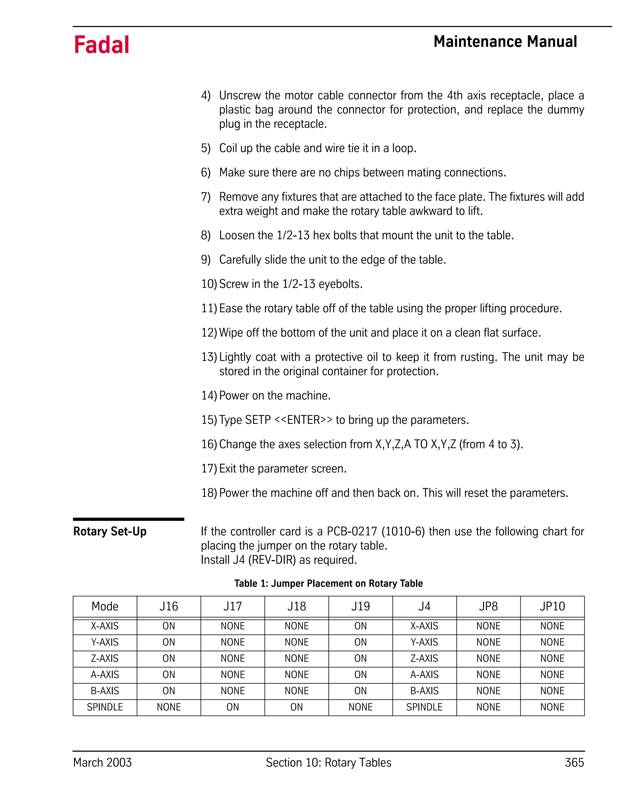 Fadal Rotary Tables - Maintenance Manual ITSCNC | PDF