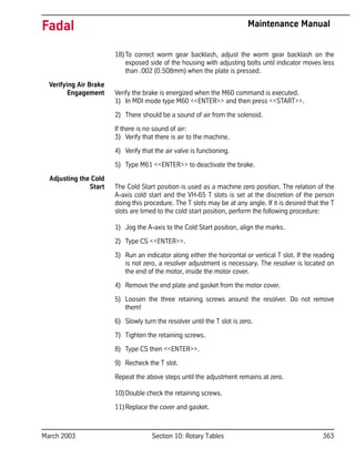 Fadal Rotary Tables - Maintenance Manual ITSCNC | PDF