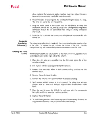 Fadal Rotary Tables - Maintenance Manual ITSCNC | PDF