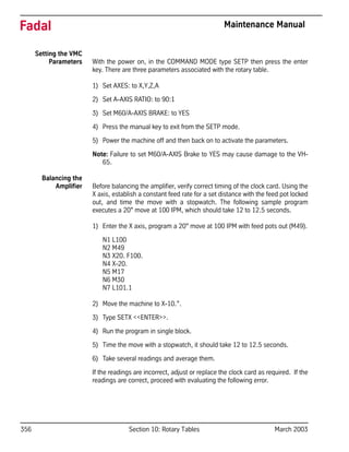 Fadal Rotary Tables - Maintenance Manual ITSCNC | PDF