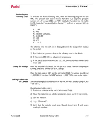 Fadal Rotary Tables - Maintenance Manual ITSCNC | PDF