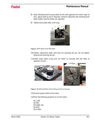 Fadal Rotary Tables - Maintenance Manual ITSCNC | PDF