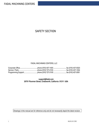 ITSCNC Fadal Safety Section CNC Machine Manual | PDF