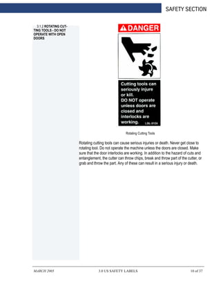 ITSCNC Fadal Safety Section CNC Machine Manual | PDF