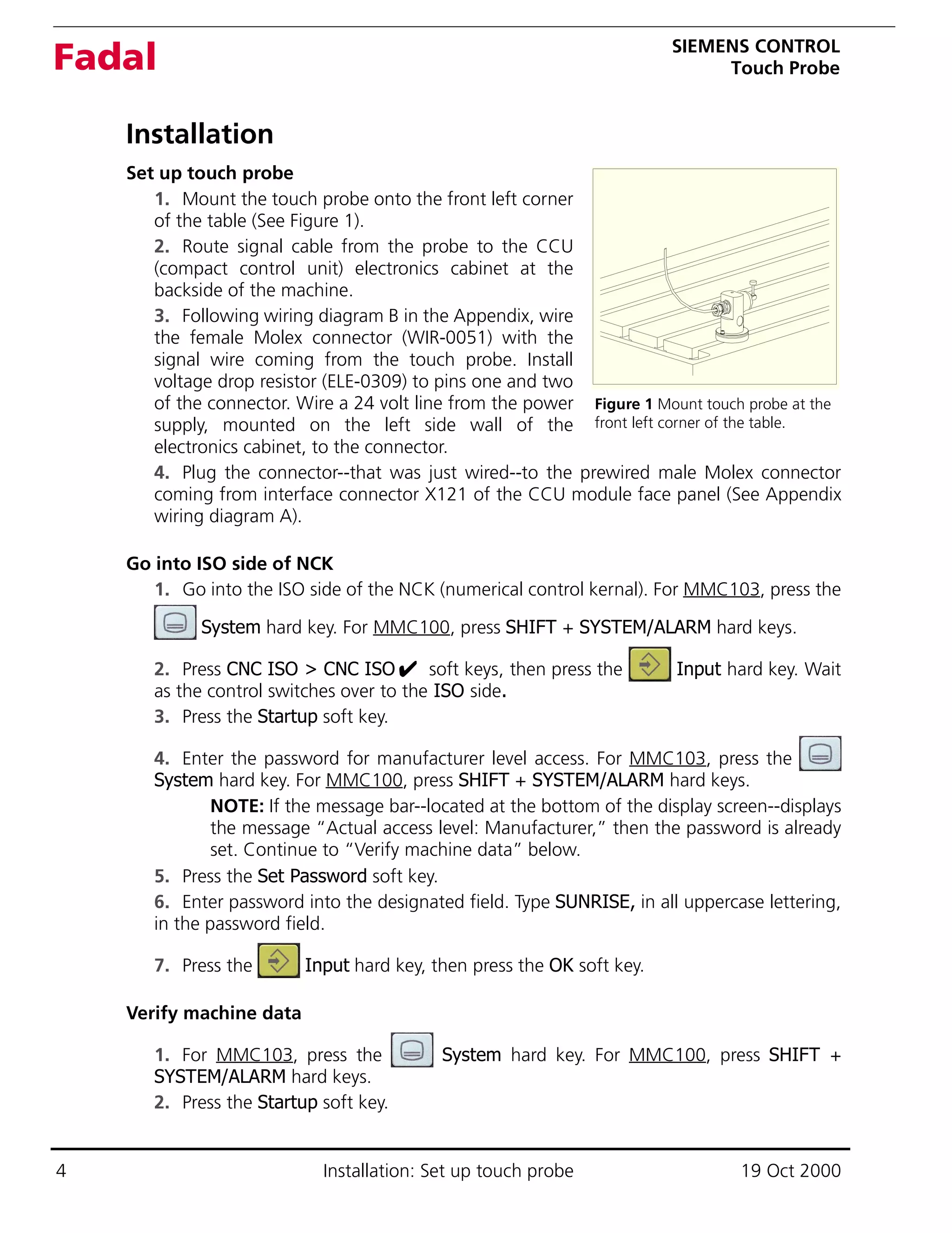Fadal Siemens Control Touch Probe Manual | PDF