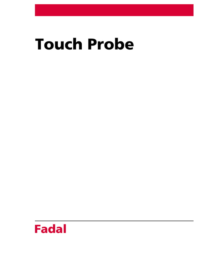 Fadal Siemens Control Touch Probe Manual | PDF