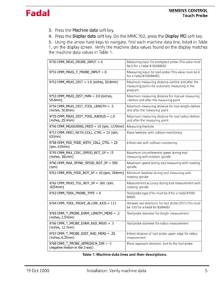 Fadal Siemens Control Touch Probe Manual | PDF