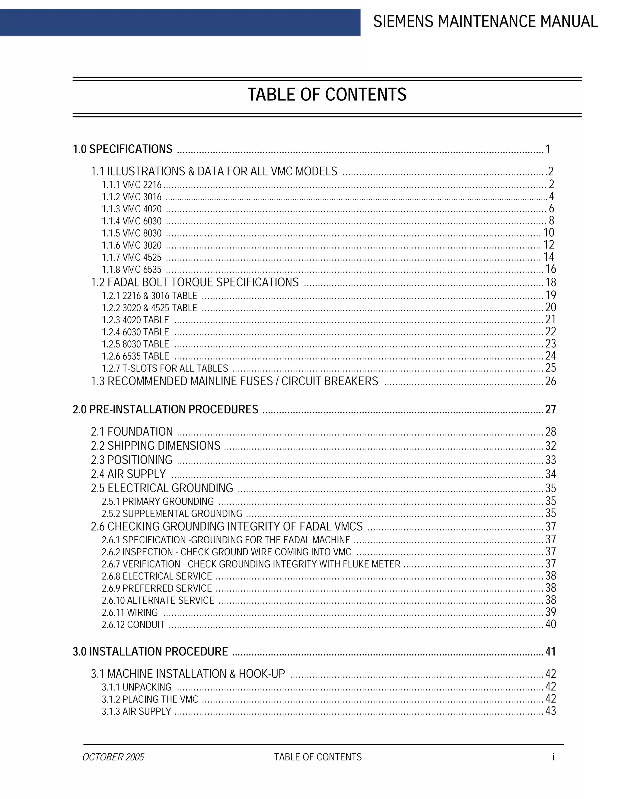 Fadal Siemens Maintenance Manual | PDF