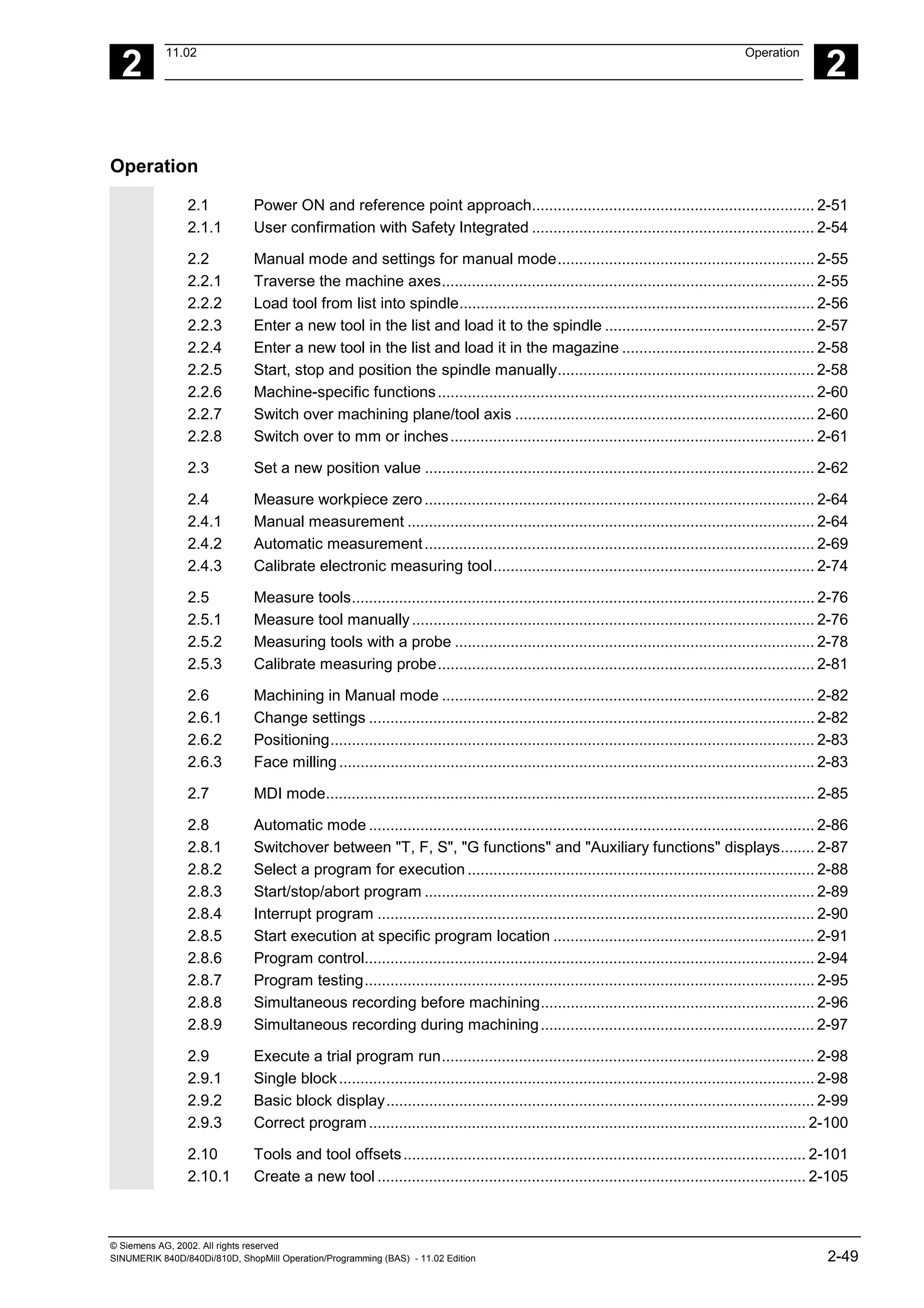 Fadal Siemens Operation Programming Guide | PDF
