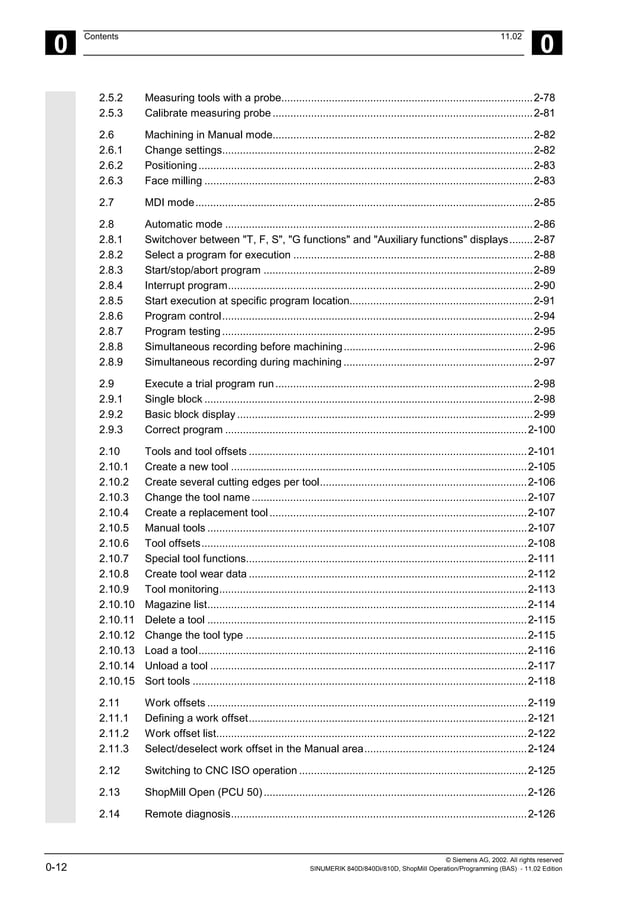 Fadal Siemens Operation Programming Guide | PDF
