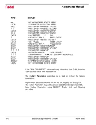 Fadal Spindle Drive and Motor Manual | PDF