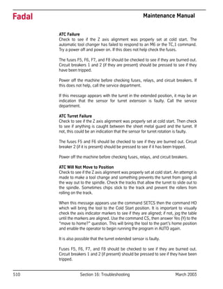 Fadal Troubleshooting Maintenance Manual | PDF